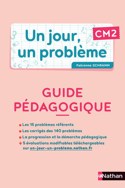 Un jour un problème CM2 Guide pédagogique + cahier | Pichon