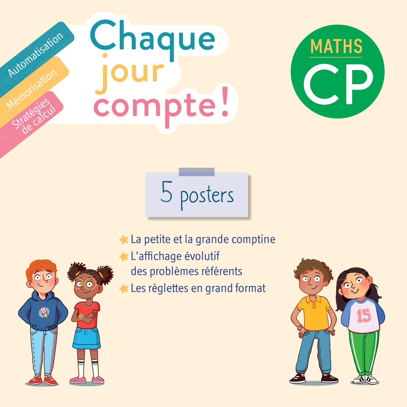 Chaque jour compte CP 5 posters avec frise | Pichon
